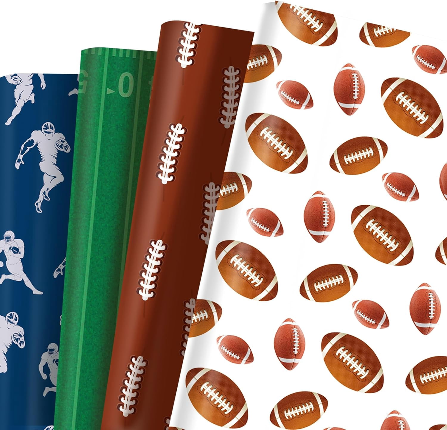 12 Sheets Football Wrapping Paper 20'' x 27'' Football Gift Wrapping ...