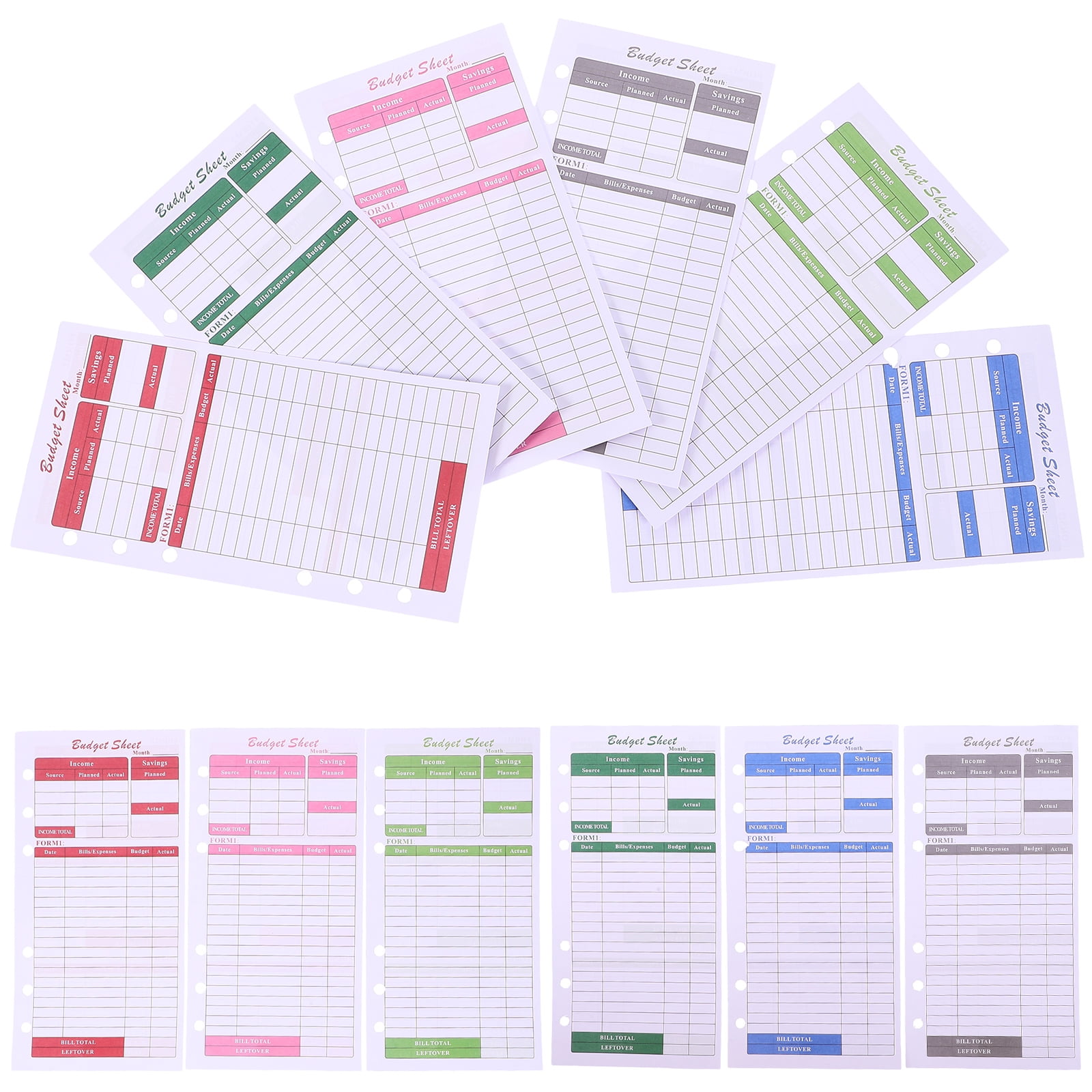HOMEMAXS Portable Budget Sheets for Writing Use 12 Sheets Expense ...