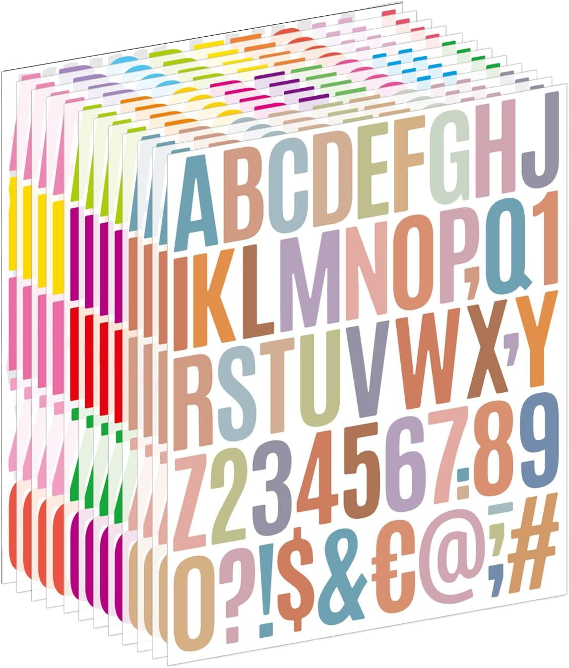 12 Sheets Large Letter Stickers,600PCS Self Adhesive Letters Stick on ...