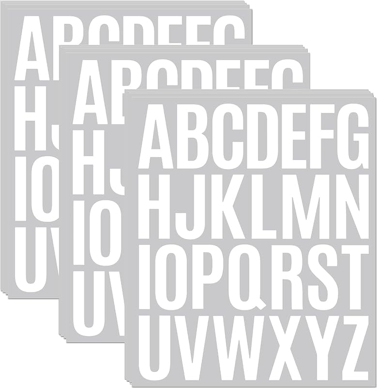 12 Sheets Letter Sticker, 312 PCS Alphabet Stickers Waterproof Alphabet ...