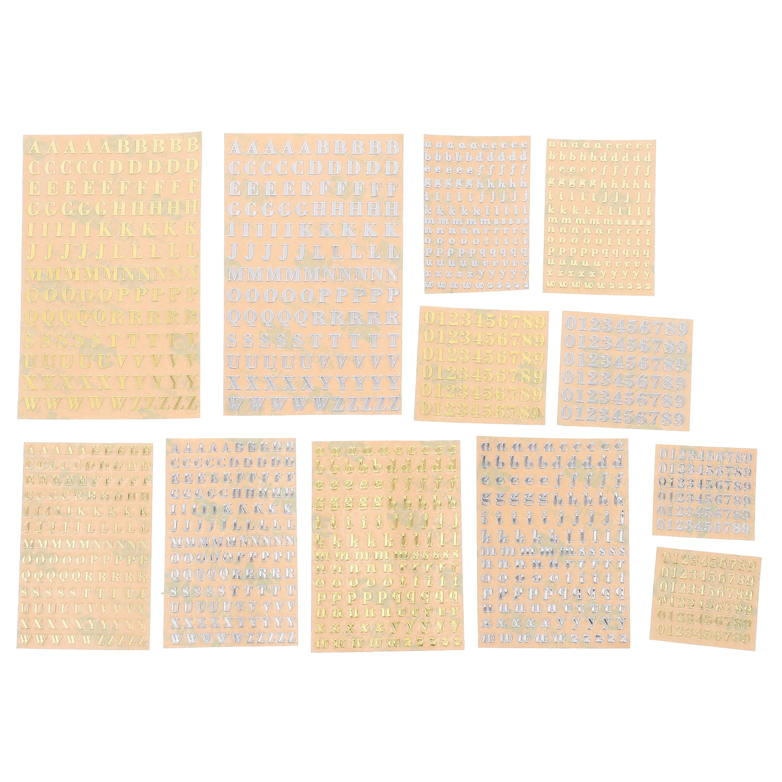 12 Sheets Metal Sticker Labels DIY Decorative Stickers Mini Scrapbook ...