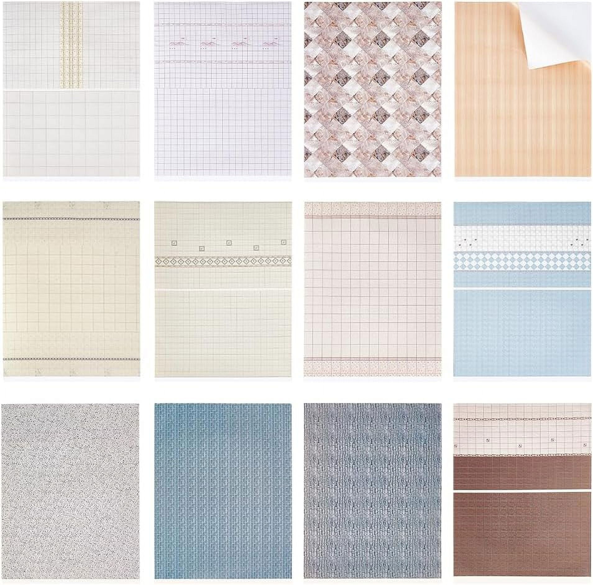 12 Sheets Mini House Wallpaper Stickers 11.3x8.3 Inch Self Adhesive ...