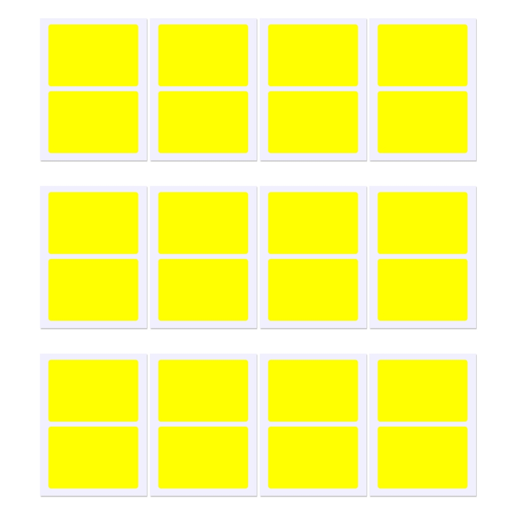 12 Sheets/Pack Moving Sticker Rectangular Colored Labels Sticker Large ...