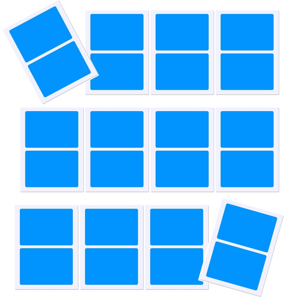 12 Sheets/Pack Rectangular Moving Stickers Colored Labels Stickers ...