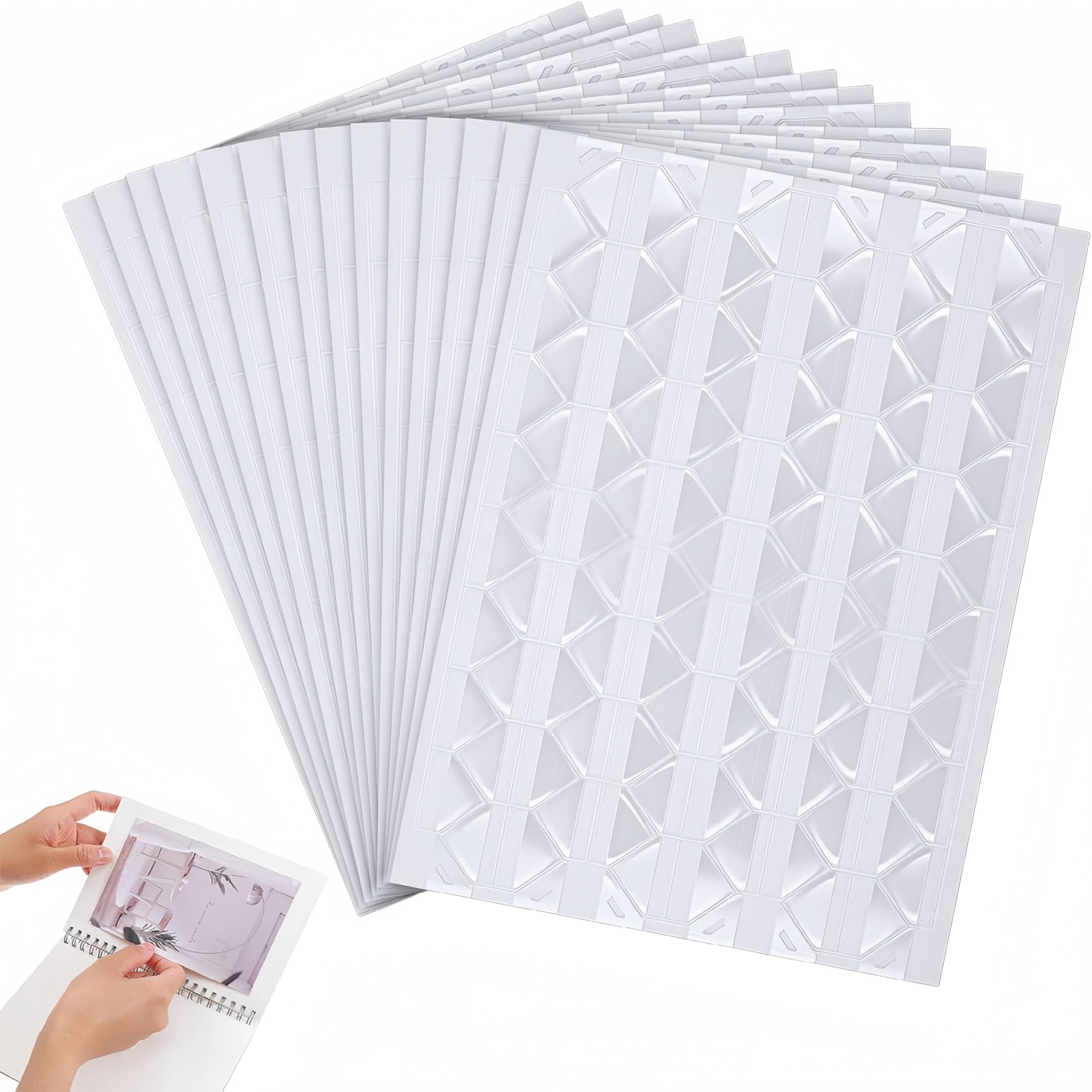 12 Sheets Photo Mounting Corners, 1224 Pcs Clear DIY Scrapbook Stickers ...