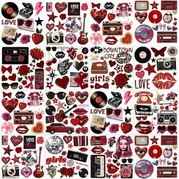 12 Sheets Rub on Transfers Crafts and Furniture 12 Styles Downtown ...