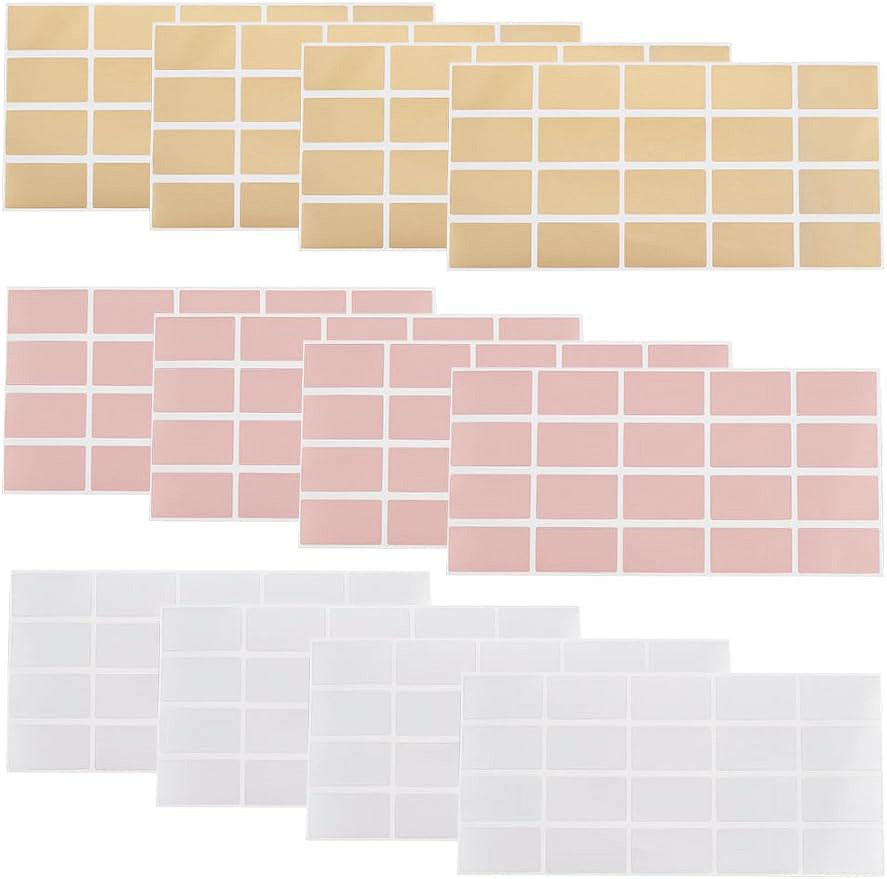 12 Sheets Scratch Off Stickers Labels 1.7x0.9inch Gold Silver Pink ...