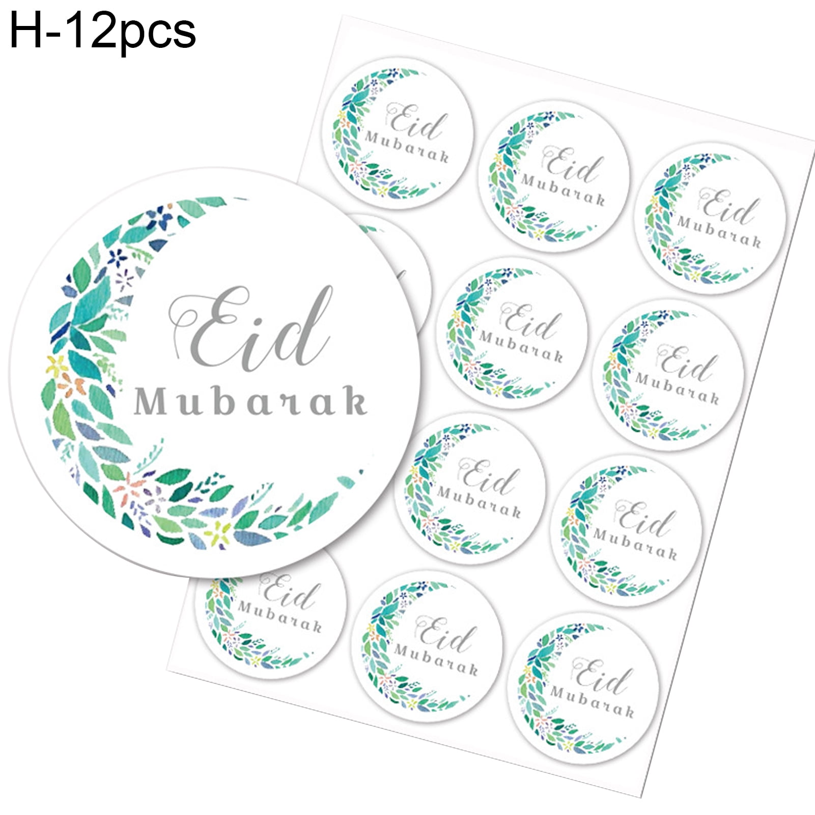 12 Sheets Seal Labels Self-adhesive Removable Colorful Adhesive Gift ...