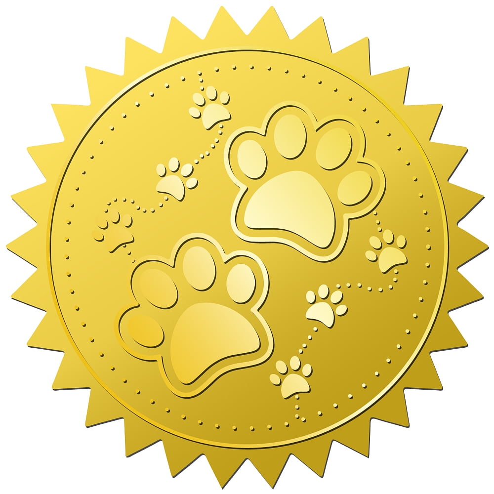 12 Sheets Self Adhesive Gold Foil Embossed Stickers Round Dot Medal ...