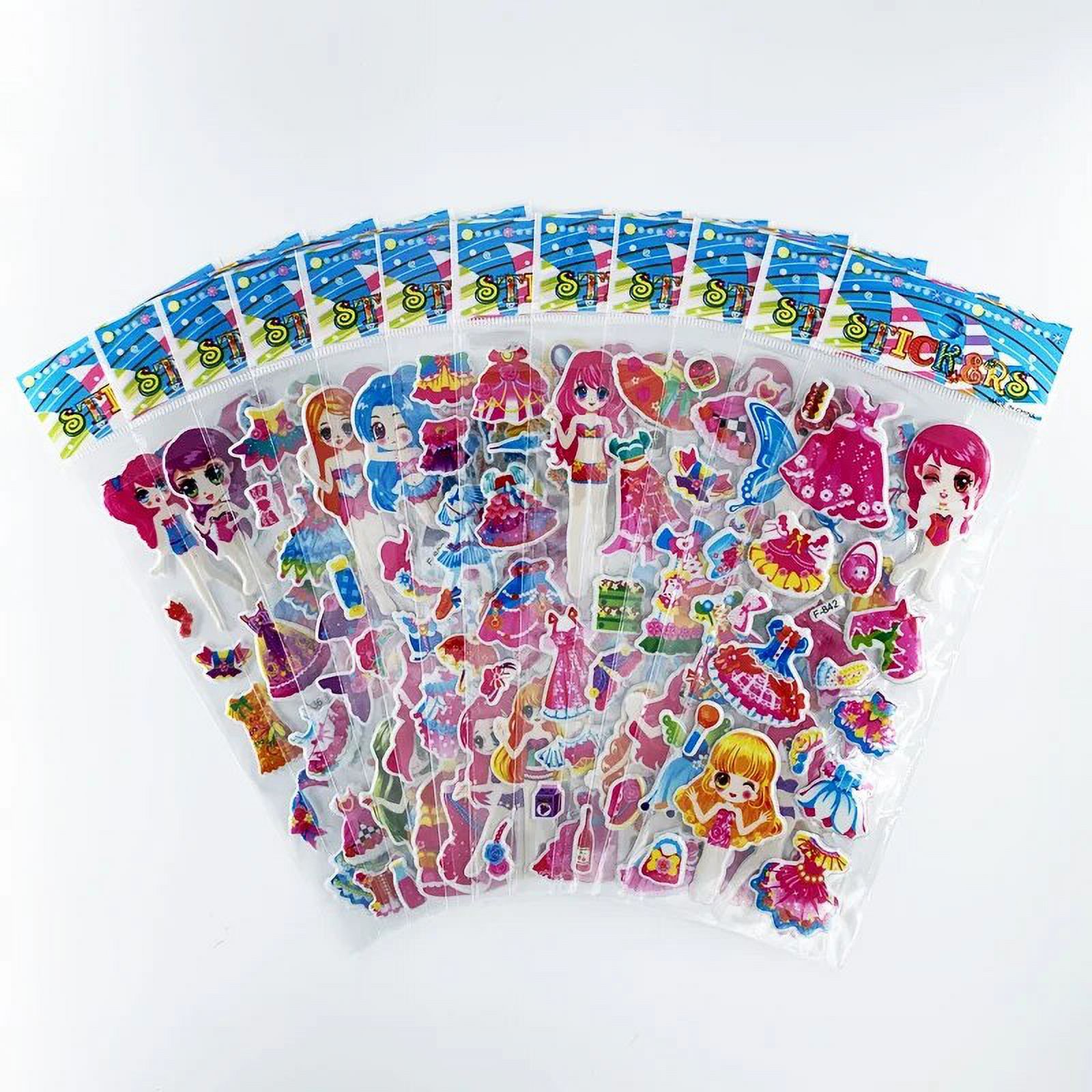 12 Sheets/Set Dinosaur Series Cartoon Stickers For Child Notebook ...