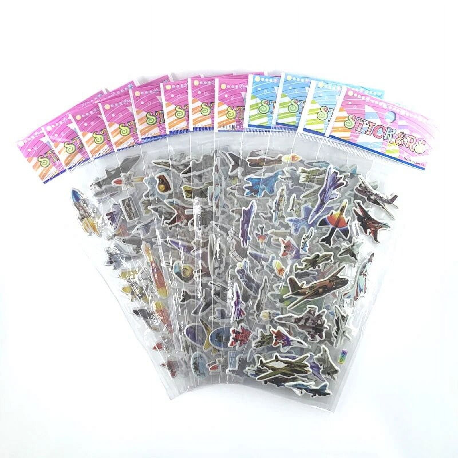 12 Sheets/Set Engineering Vehicle Excavator Cars Cartoon Bubble Sticker ...