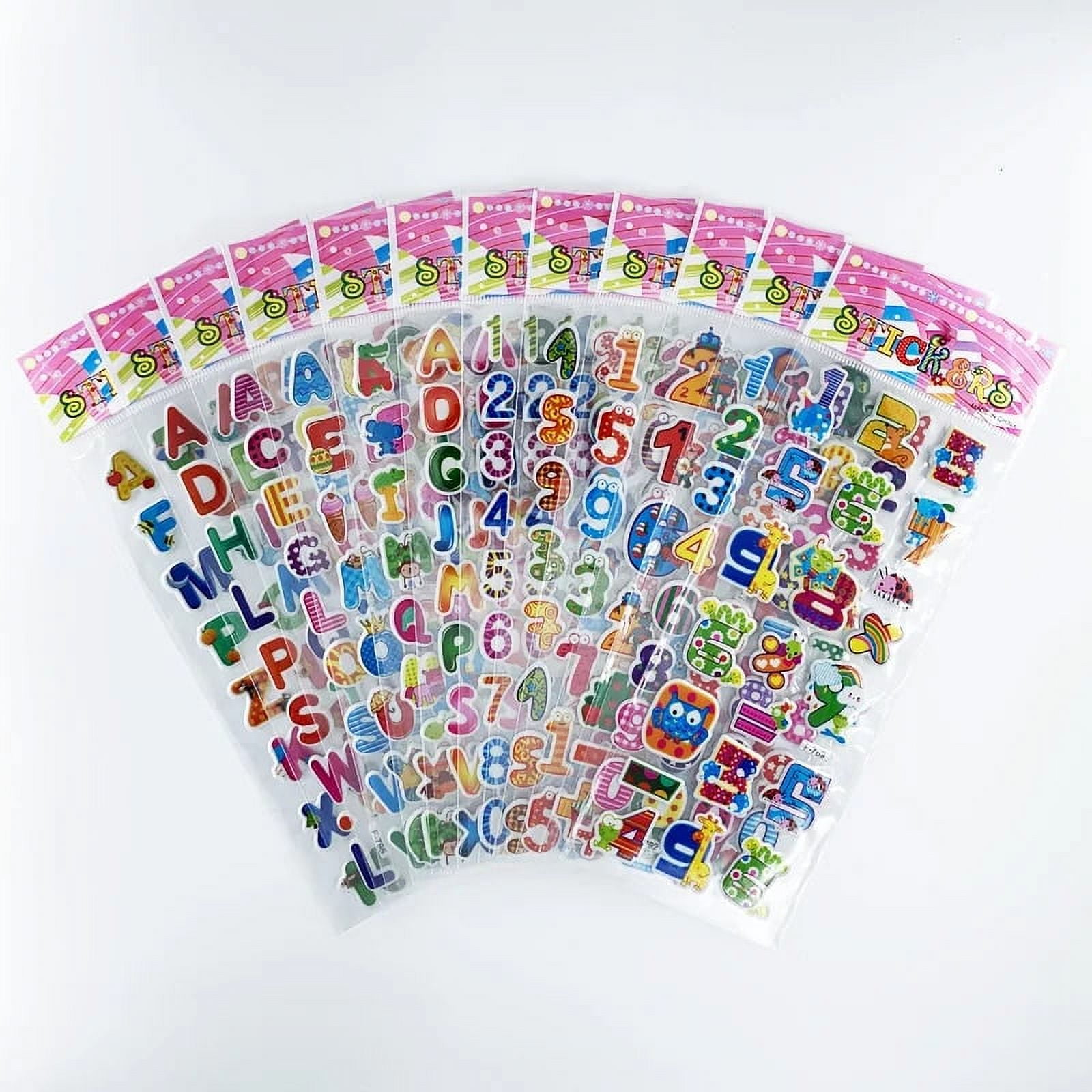 12 Sheets/Set Engineering Vehicle Excavator Cars Cartoon Bubble Sticker ...