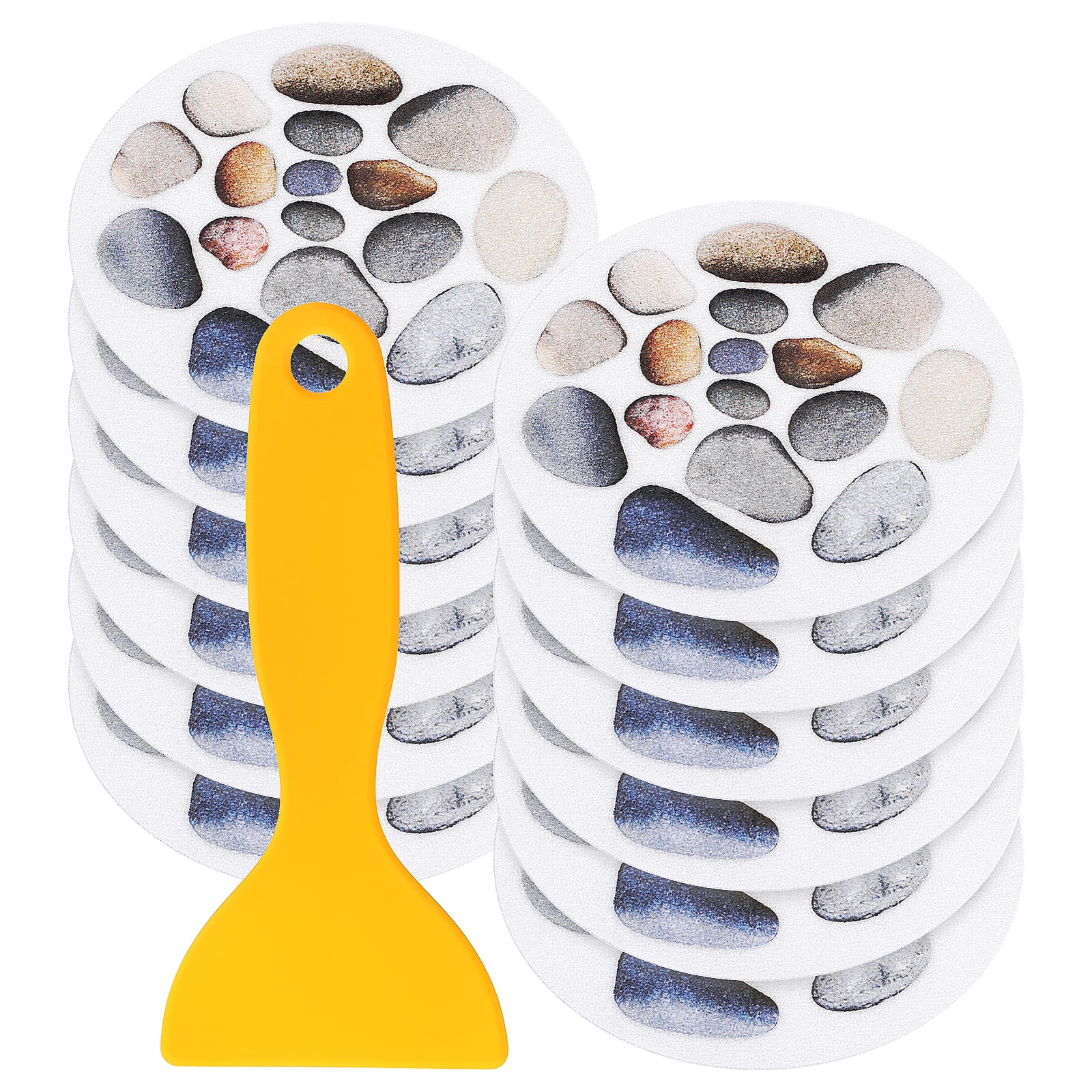 12 Sheets Slip Bathtub Grip Decals Bathtub Stone Stickers - Walmart.com