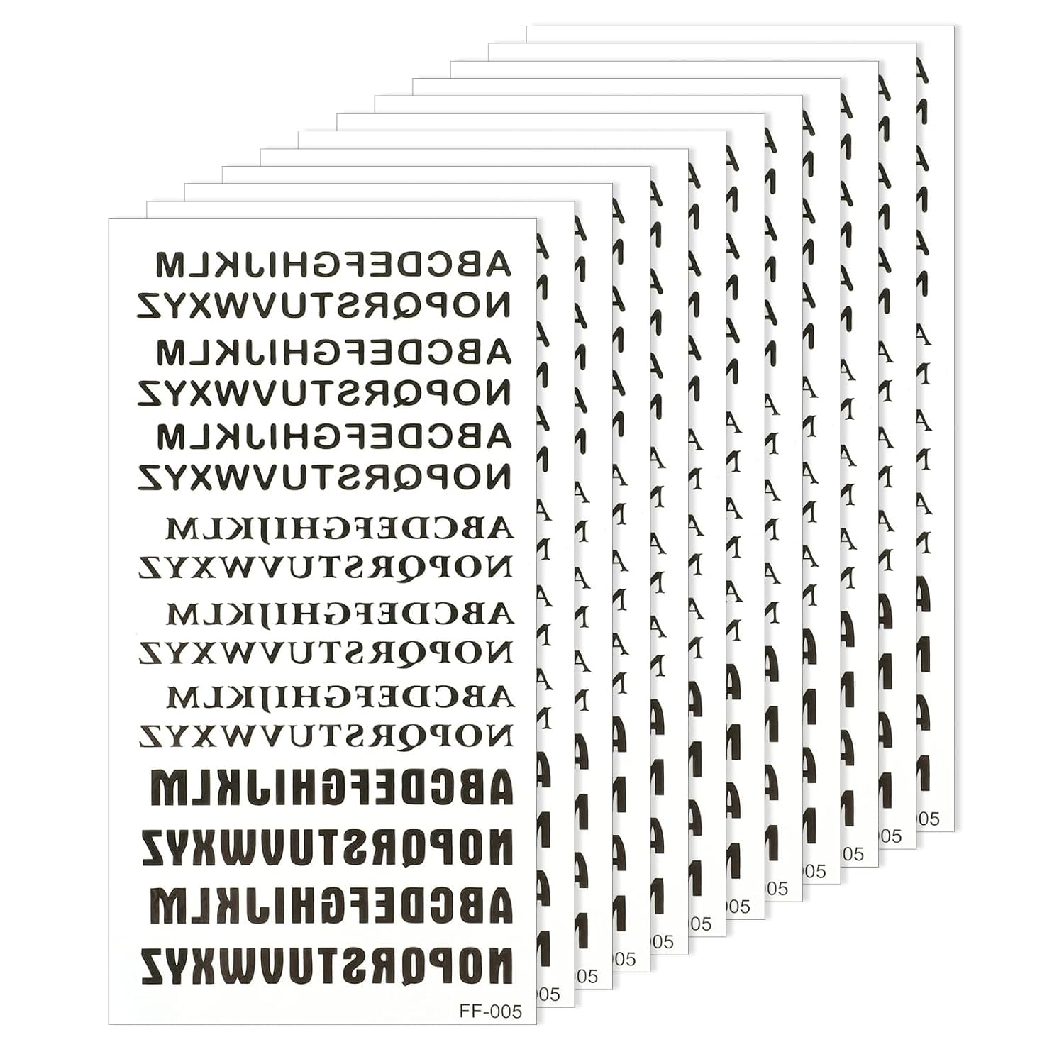 12 Sheets Temporary Tattoo Letters Self-adhesive Custom Temporary ...