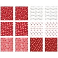 12 Sheets Valentine's Day Wrapping Paper, Valentines Red Black Gift ...