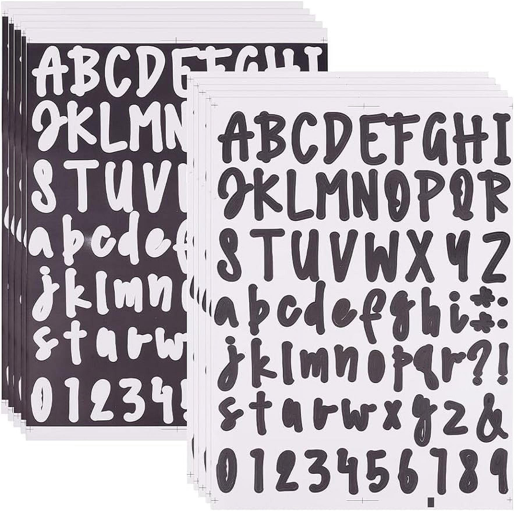 12 Sheets Vinyl Letters Numbers Kit Waterproof Letter Sticker Mailbox ...