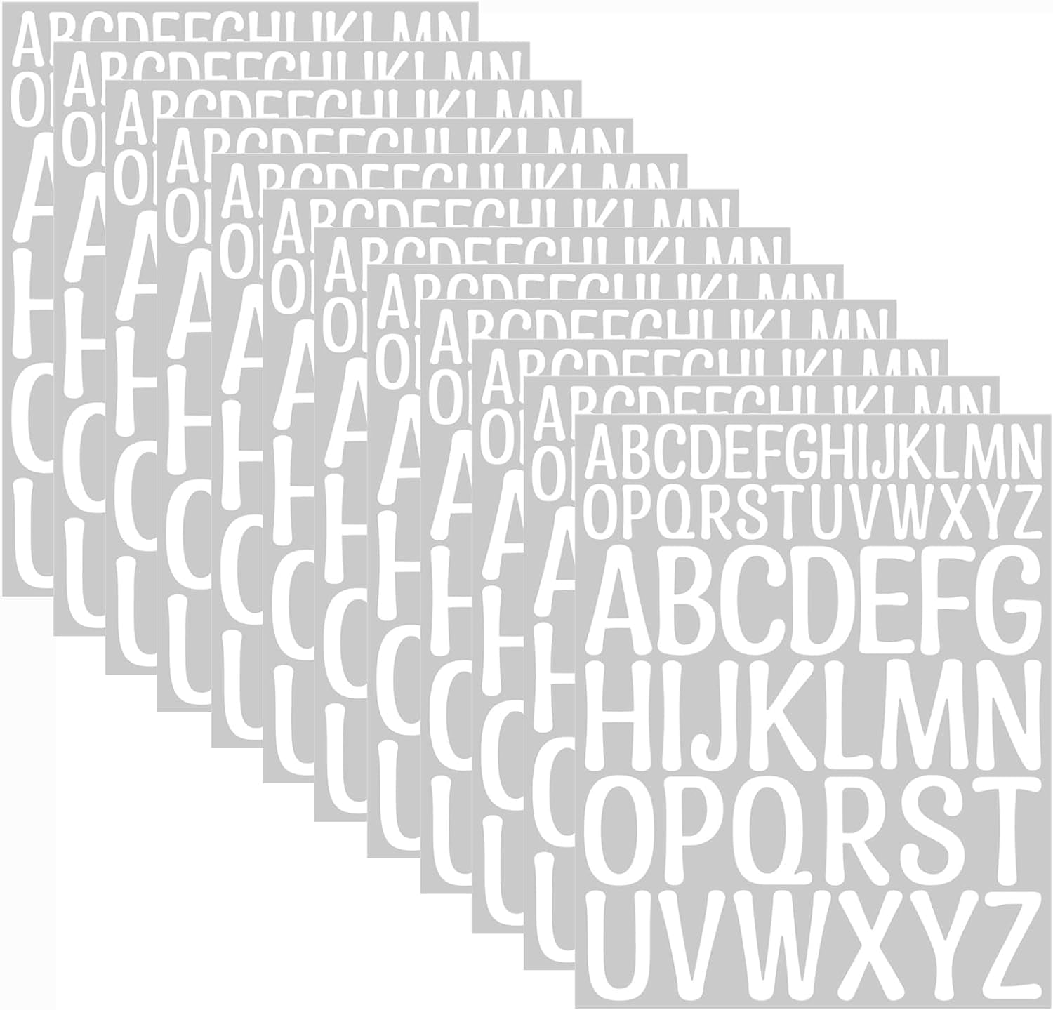 12 Sheets Vinyl Letters Stickers, 780 Alphabet Number Stickers,1-2 inch ...
