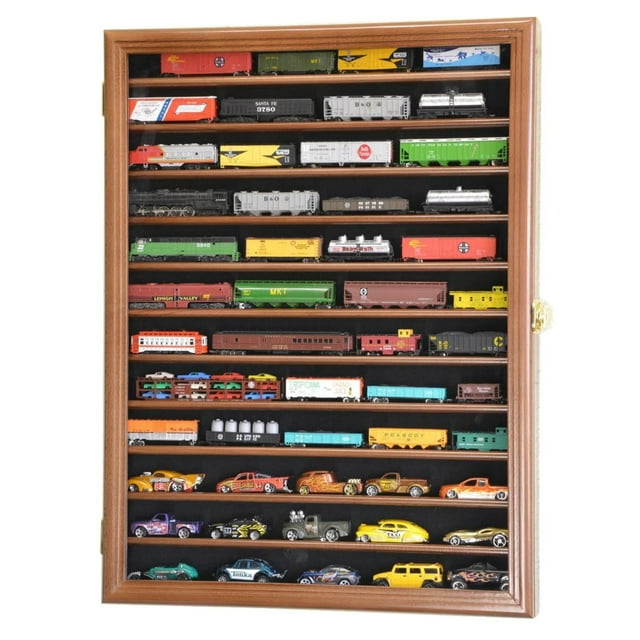 12 Shelves N Scale Train Model Trains Display Case Cabinet - Walmart.com