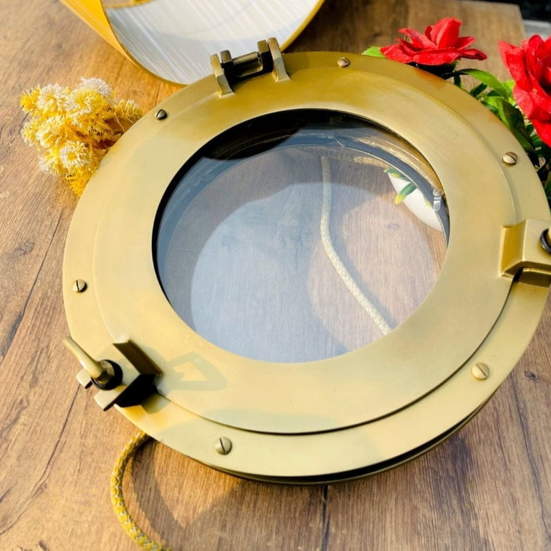 12" Ship Boat Glass Window Porthole for Wall in Aluminum | Antique ...