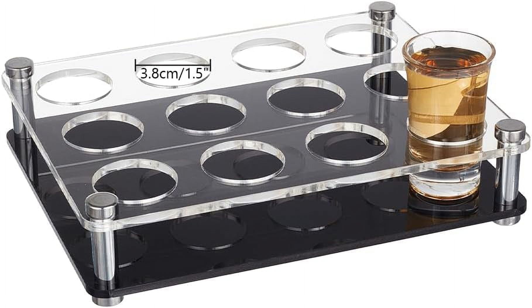 12 Shot Glass Tray Holder Acrylic Shot Glasses Bulk Tray Shot Glass Serving Trays Beer Wine
