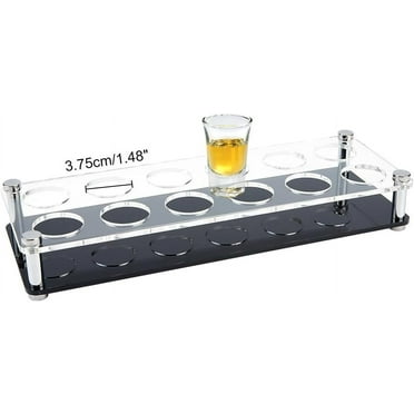 12 Shot Glass Tray Holder Wheat Bar Bamboo Shot Glasses Holders Wine ...