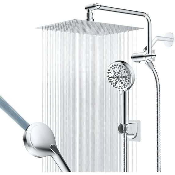 12" Shower , High Rainfall Shower /Handheld Showerhead Combo with 11 ...