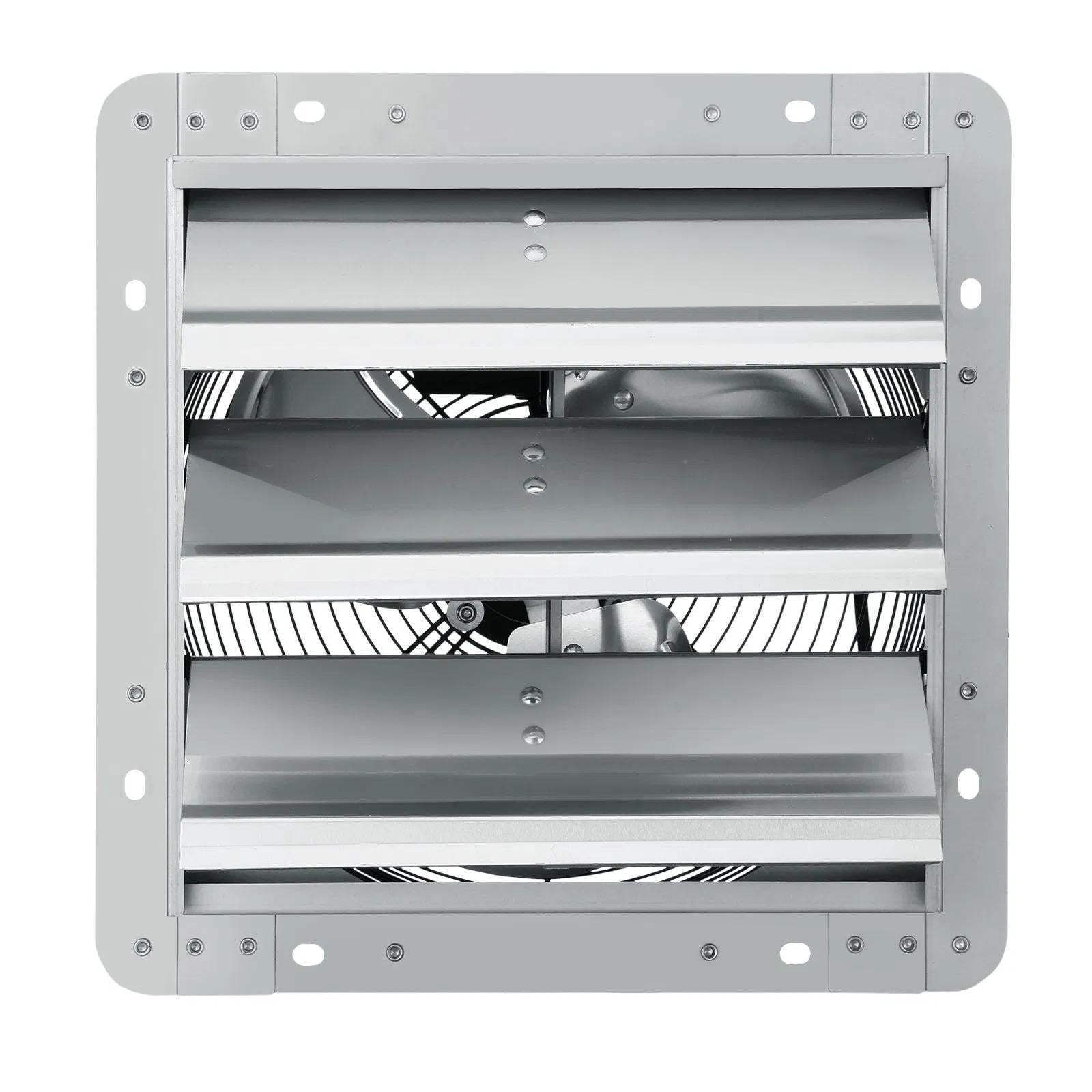 12'' Shutter Exhaust Fan, High-speed 1000 CFM, Aluminum Wall Mount ...