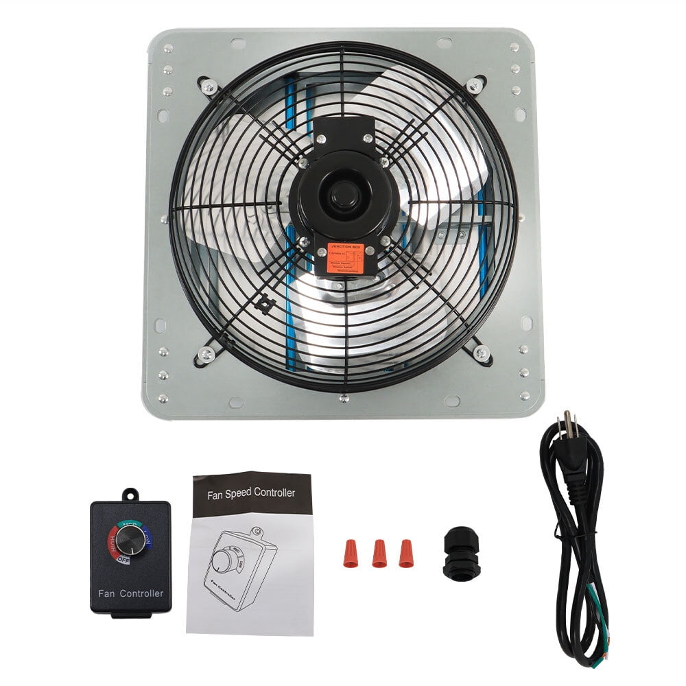 12" Shutter Exhaust Fan Industrial Speed Wall Mount Garage Attic W ...