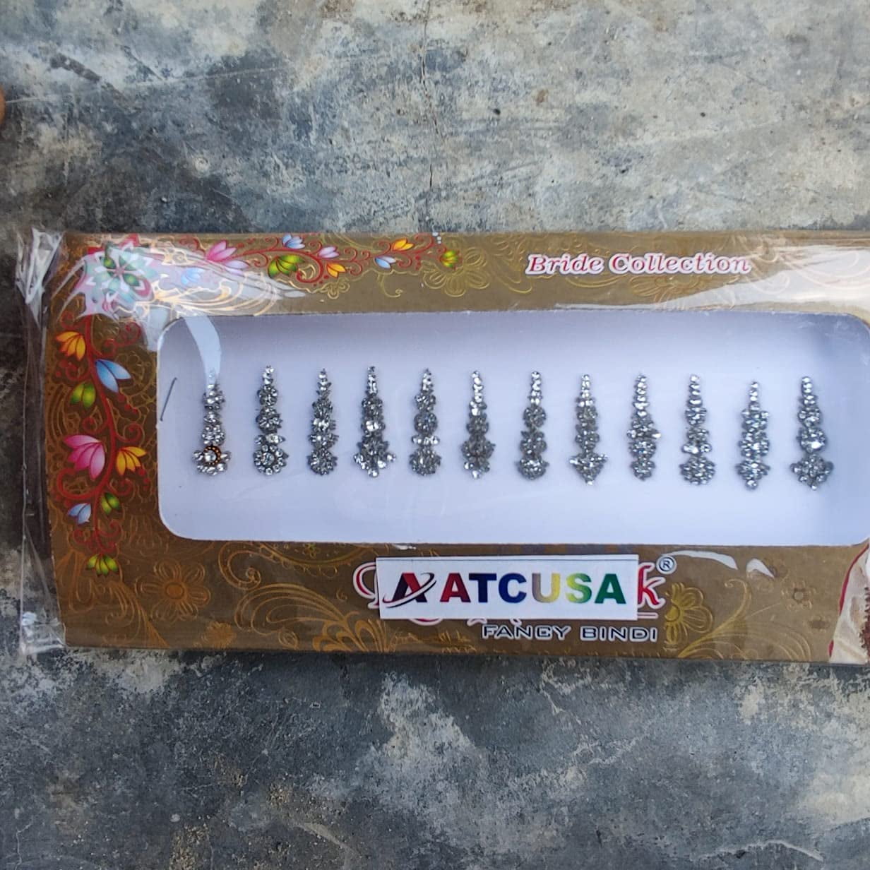 12 Silver Crystal Bindi Bridal face Jewels Forehead Tika Indian Bindis ...