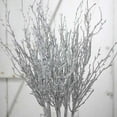 Factory Direct Craft 22” Artificial Silver Glittered Twig Plant ...