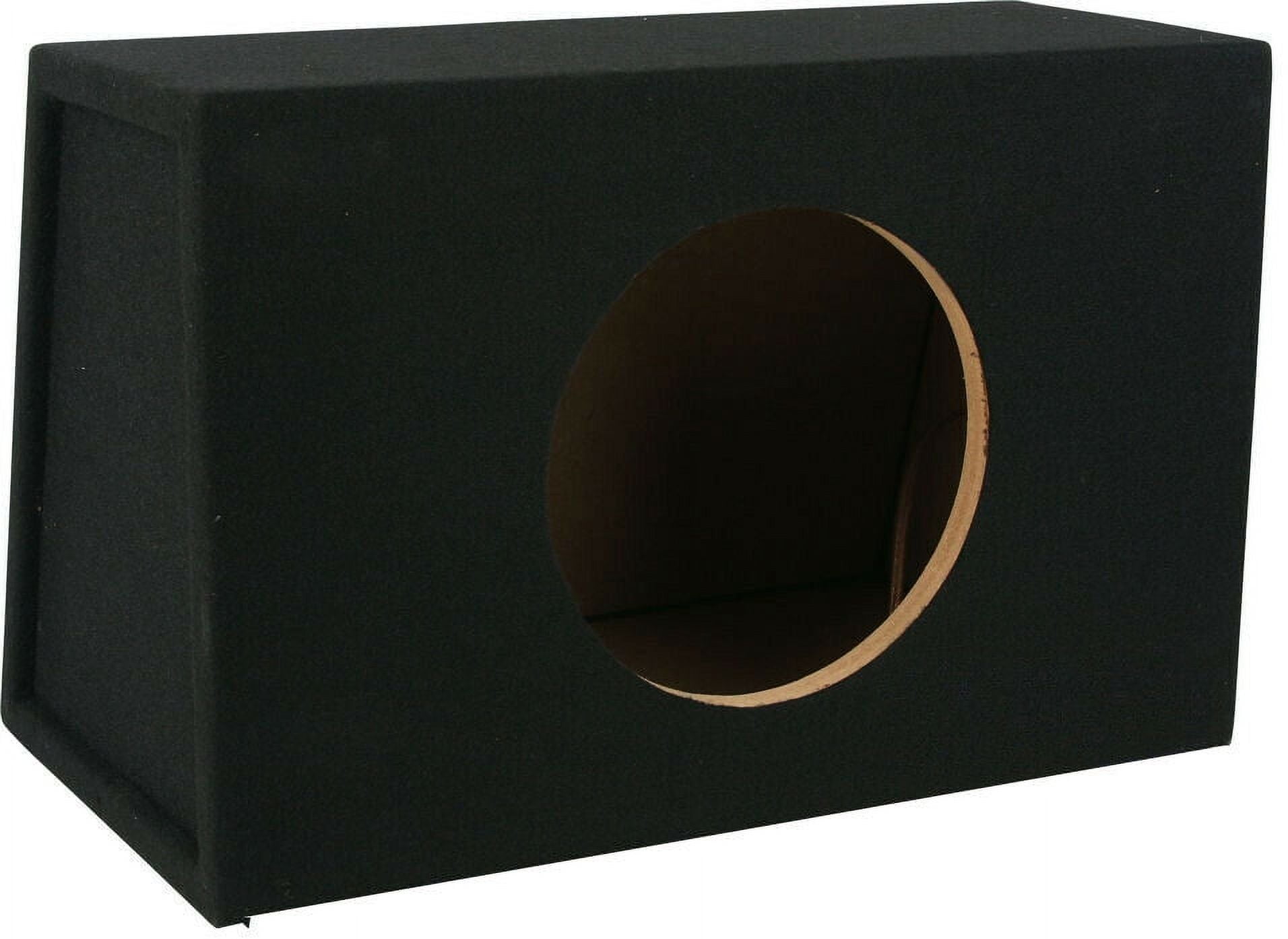 12" Single Sealed Sub Box Hatchback 1.20 cu.ft. MDF Black Subwoofer ...
