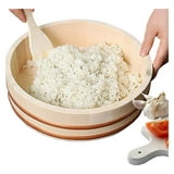 12 Sizes Japanese Wooden Hangiri Sushi Oke Rice Mixing Bowl Tub With ...