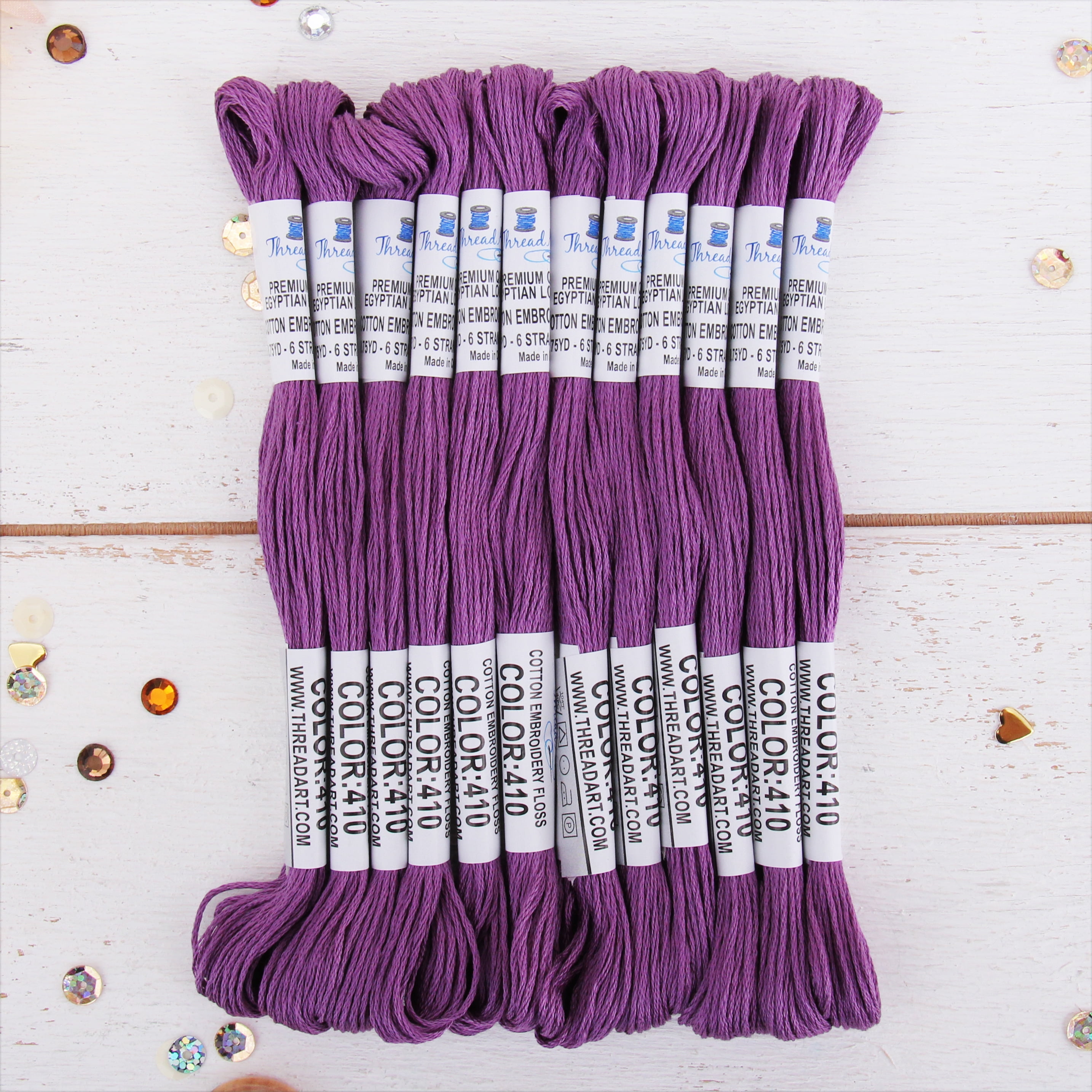 ThreadArt Premium Egyptian Cotton Embroidery Floss - 8.75 Yds - 6 ...