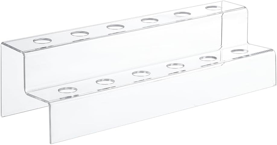 12-Slot Acrylic Tools Display Riser Stands Clear 30.4x10x8.2cm Inner ...