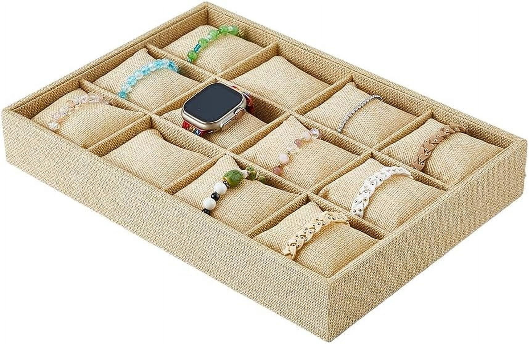 12 Slot Bracelet Pillow Tray Wooden Bracelet Display Tray Bangle ...