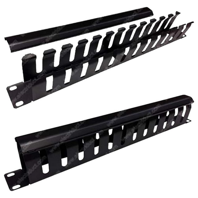 12 Slot Cable Manager 1U Server Rack Wire Management System (Large ...