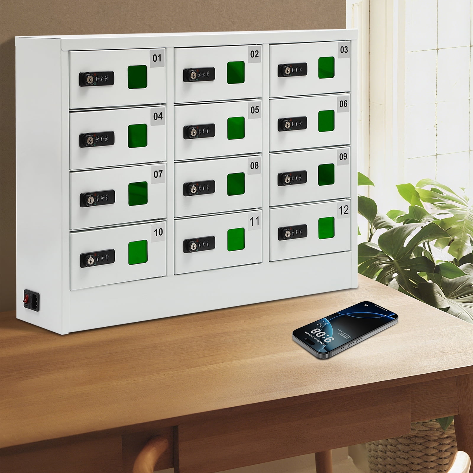 12 Slot Cellphone Charging Station Cell Phone Locker Cellphone Charging ...