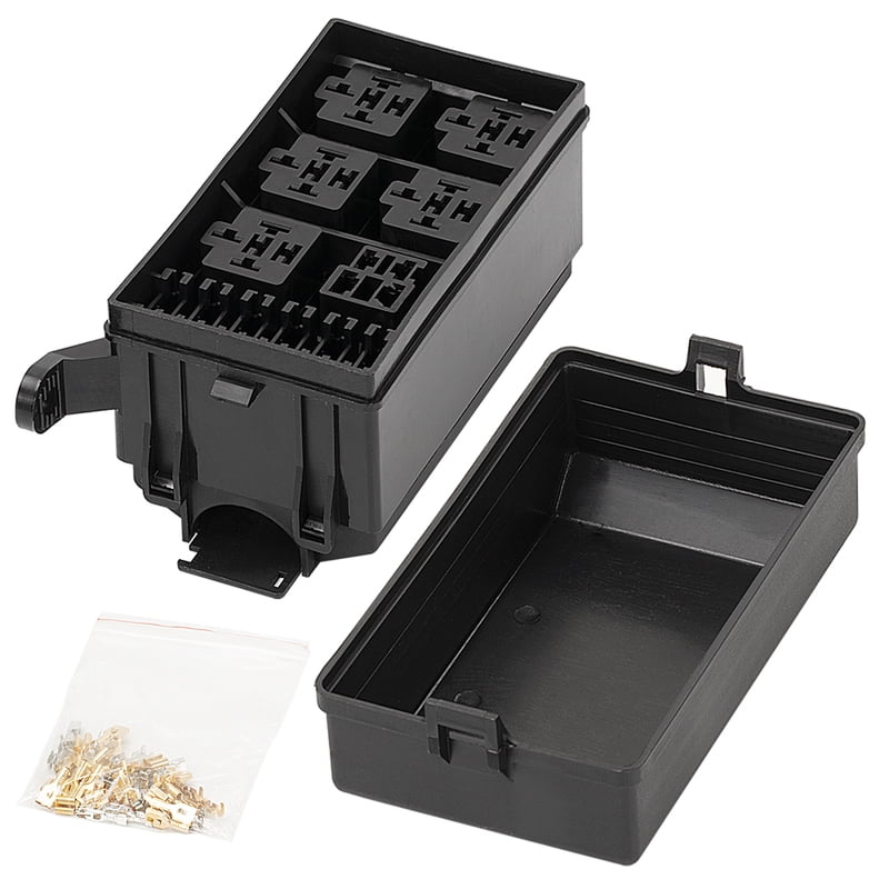 12-Slot Relay Box 6 Way ATC ATO Fuses Holder Block 6 Way Relays With ...