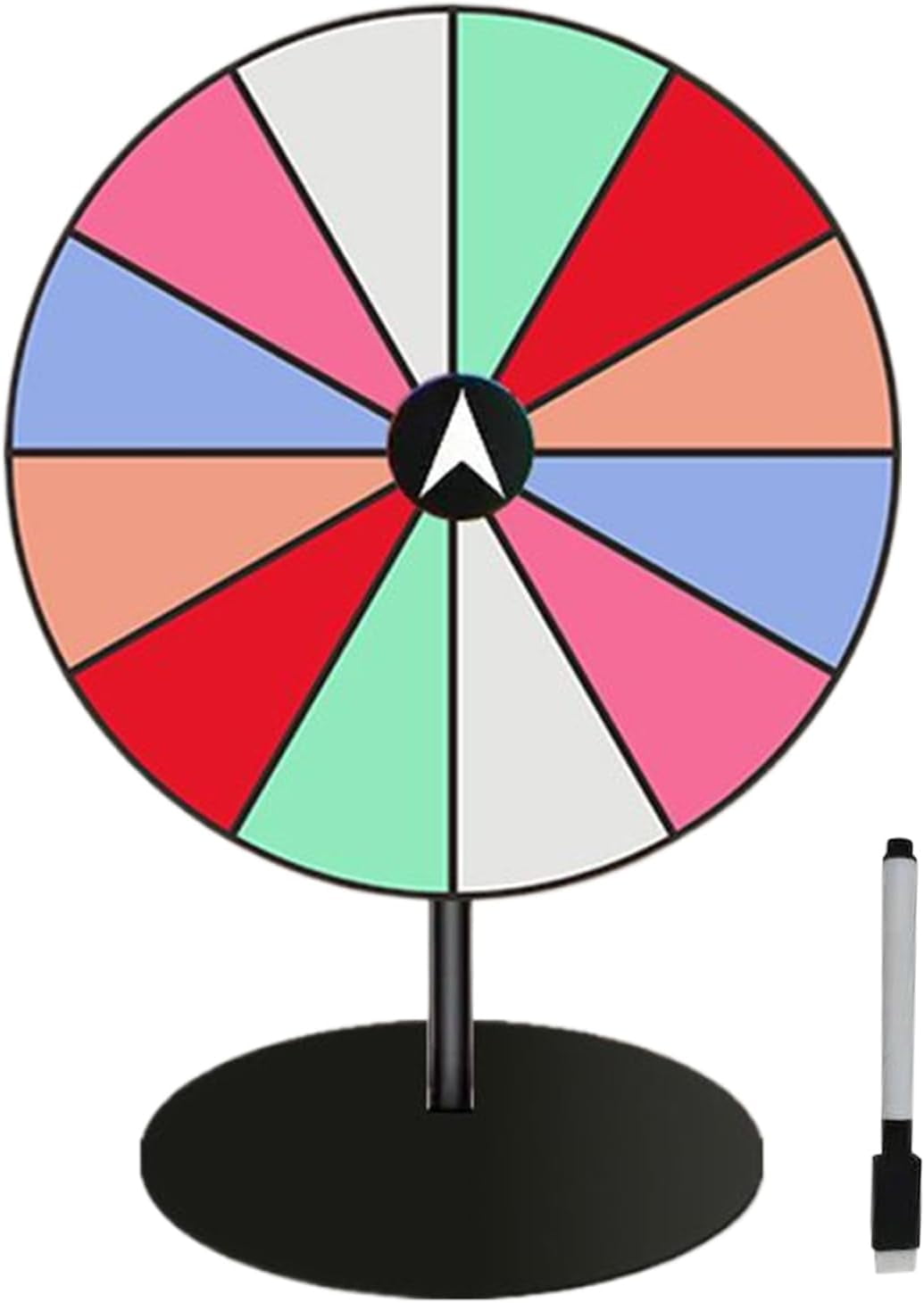 12 Slots spinningg Prize Wheel - Color Tabletop Roulette Spinner ...