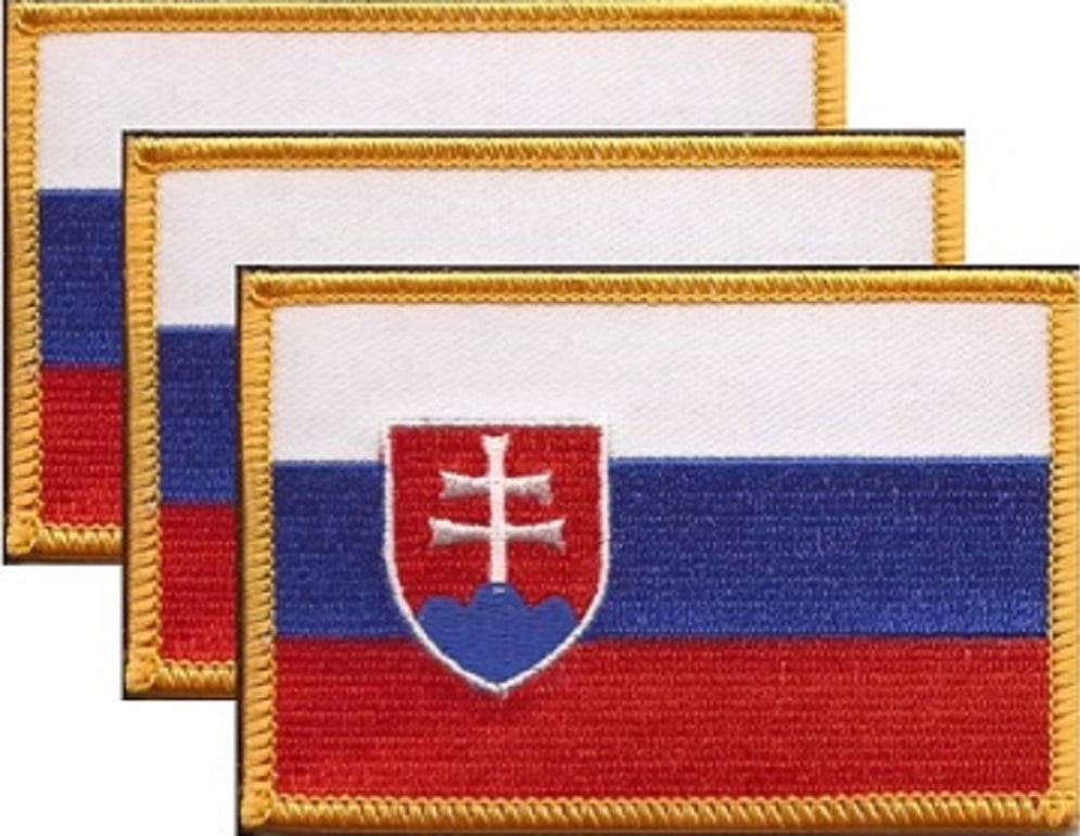 12 Slovakia Flag Patches, Embroidered Iron On or Sew On, Measures 3.50 ...