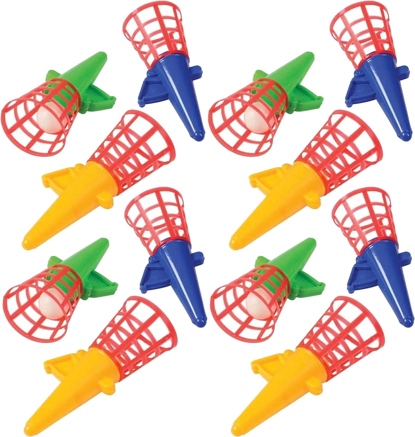 12 Small Click Ball and Catch Toy - Shoot Ball Up and Catch it In the ...