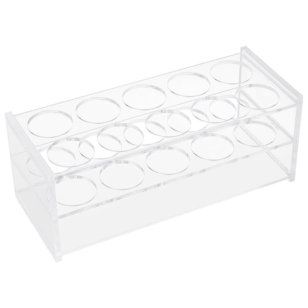 12 Sockets Acrylic Clear Test Tube Rack 1.2 Inch Hole Transparent ...