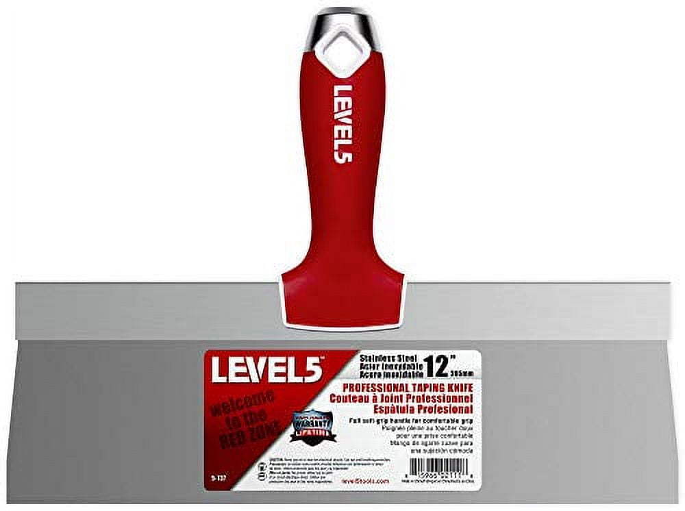 12" Soft-Grip Stainless Steel Taping Knife - LEVEL5 - Walmart.com