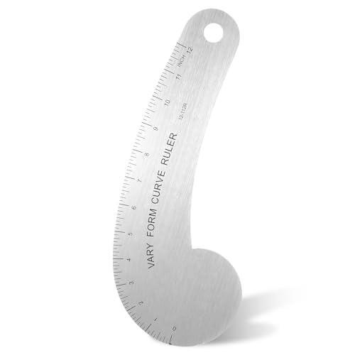 12" Solid Aluminum French Curve Ruler for Pattern Making, Vary Form ...