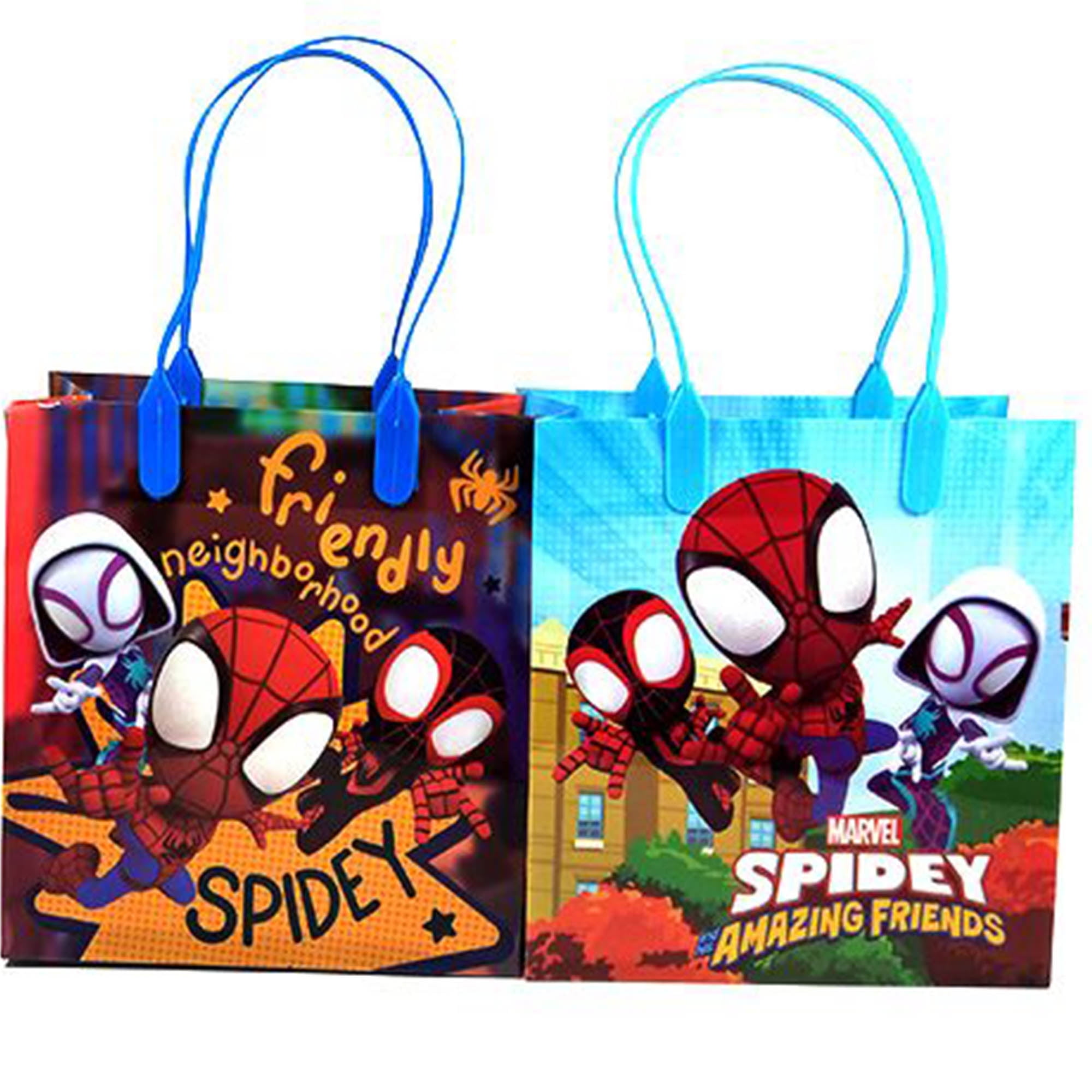 12 Spidey Spiderman Small Goodie Gift Party Favors Reusable Bags 6 ...