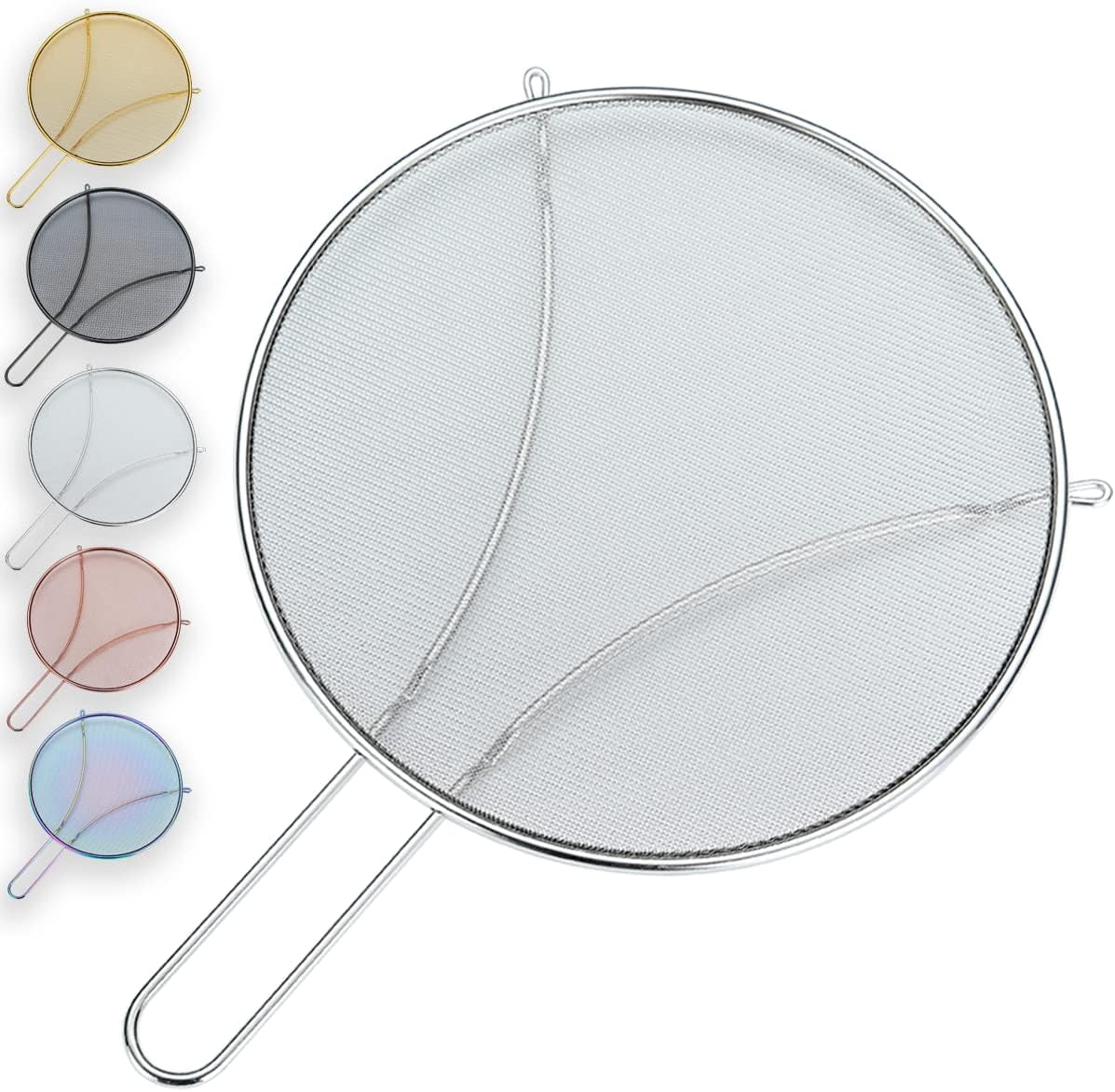 12" Splatter Screen for Cooking, Stainless Steel Fine Mesh for Frying ...