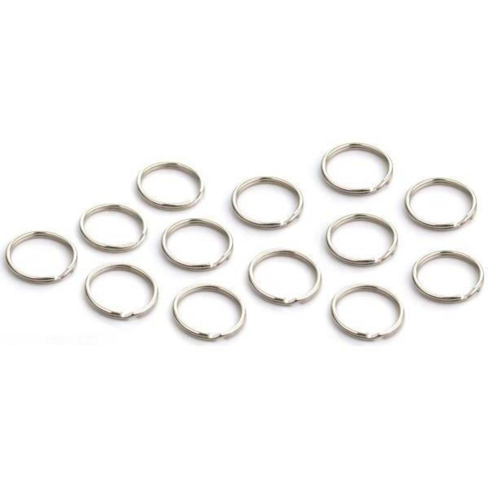 12 Split Rings Key Chain Connectors Steel Parts 24mm - Walmart.com