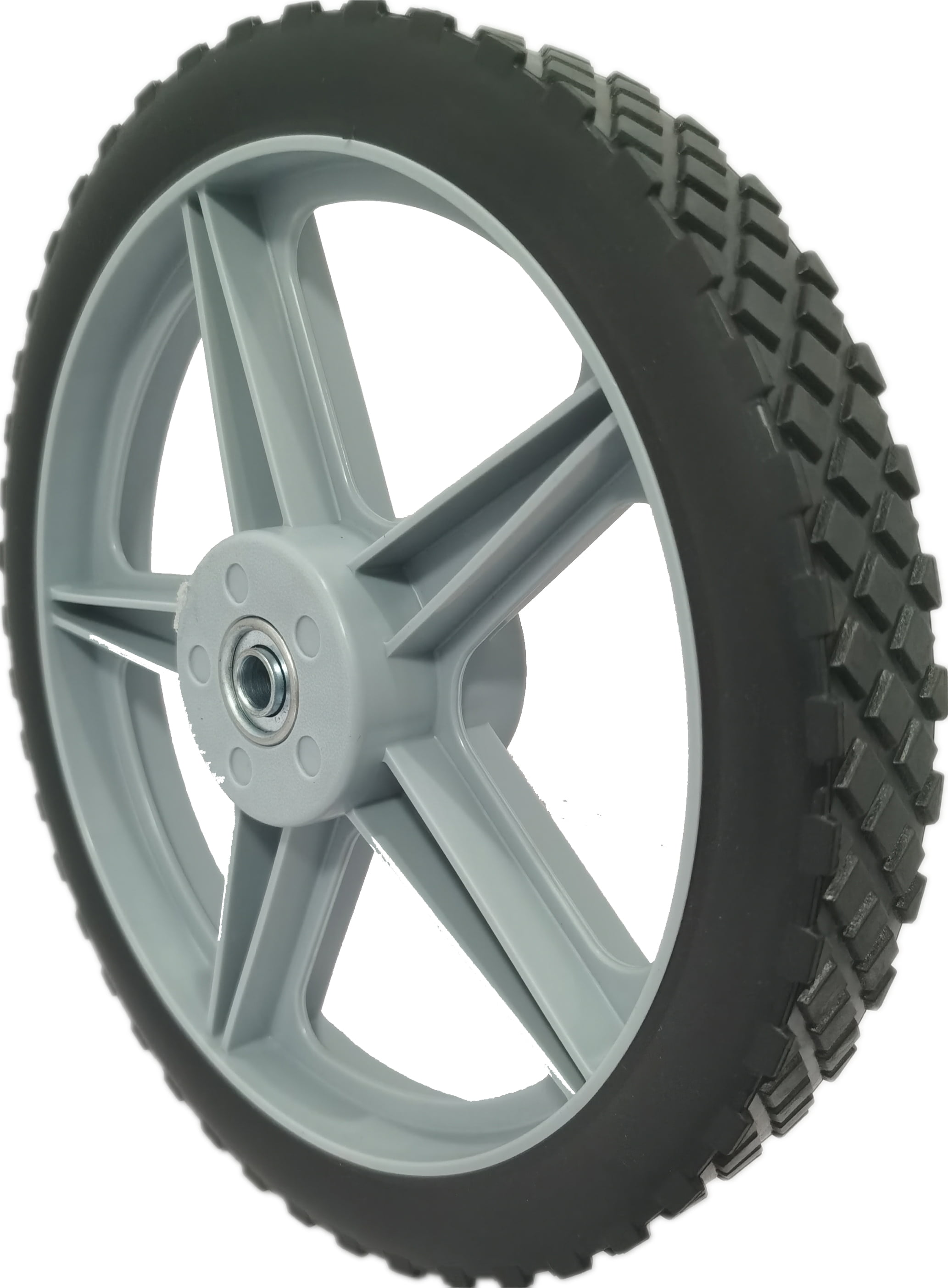 12" Spoked Plastic Wheel and Tire,Universal Replacement Wheel for Lawn ...