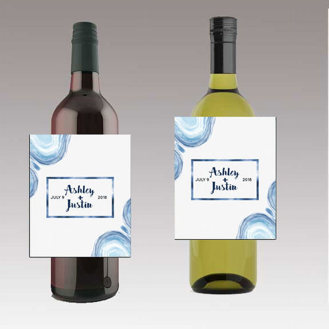 12 Square Frame Water colors Theme Wine / Beer Bottle labels Easy to ...