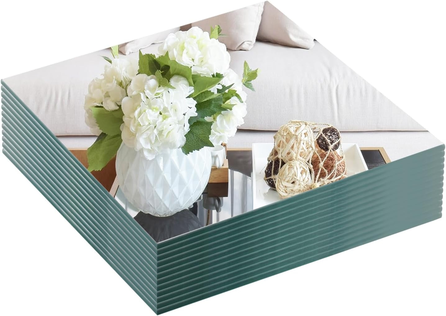 12" Square Mirrors Candle Plate for Table Centerpieces, Set of 12, 2 mm ...